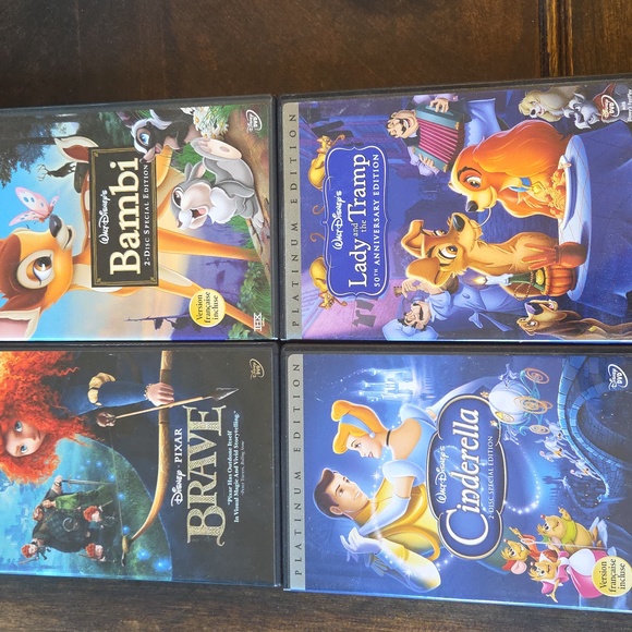 Disney | Media | Disney Dvd Lot Brave Bambi Cinderella Lady And The ...